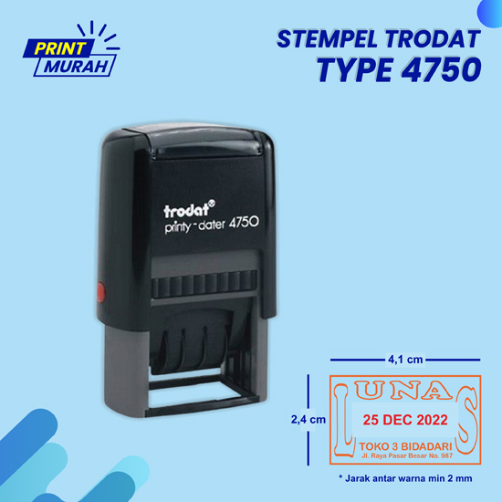 Stempel Trodat Tanggal 4750 Murah Online di Malang