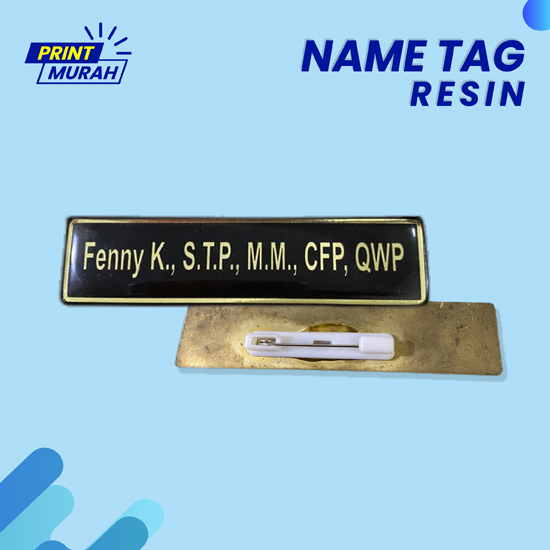 Name Tag Resin Murah Online di MasbroPrinting Malang