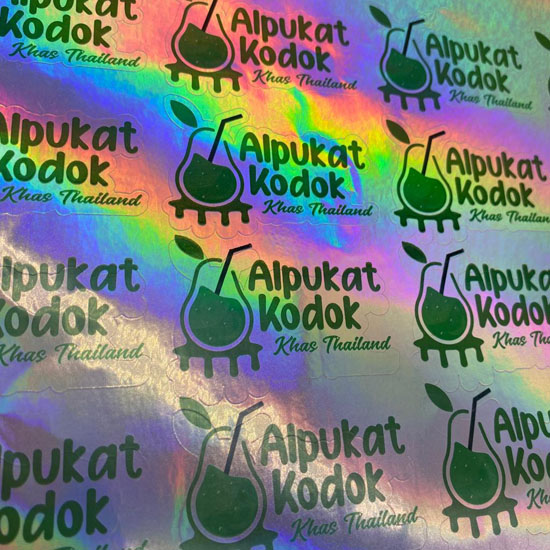 Cetak Sticker Camel Metalized Hologram Murah Online Malang