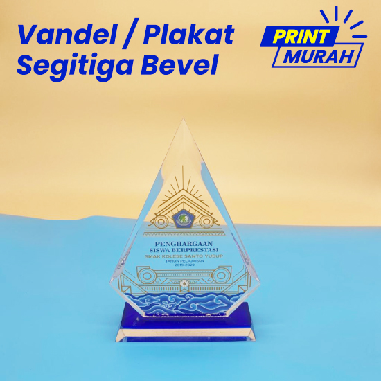 Vandel / Plakat Acrylic Segitiga Murah di Masbro Malang