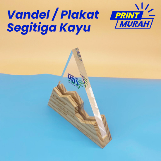 Vandel / Plakat Kayu Segitiga Murah Online di Masbro Malang