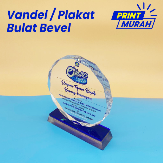 Vandel / Plakat Acrylic Bulat Murah Online di Malang